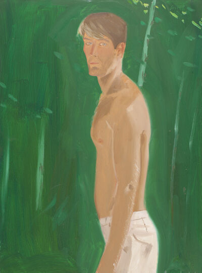 Man Without Shirt- Woods in Background | Alex Katz | Colby College ...